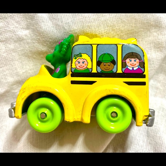 Barney Baby Bop | Toys | Vintage Barney Baby Bop Die Cast School Bus ...
